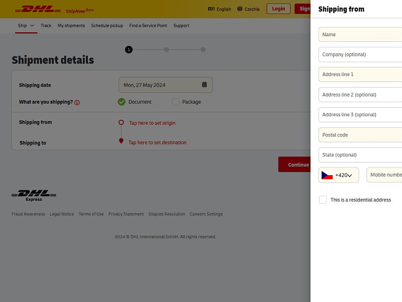How to create a DHL shipment in DHL ShipNow | DHL SERVICEPOINT