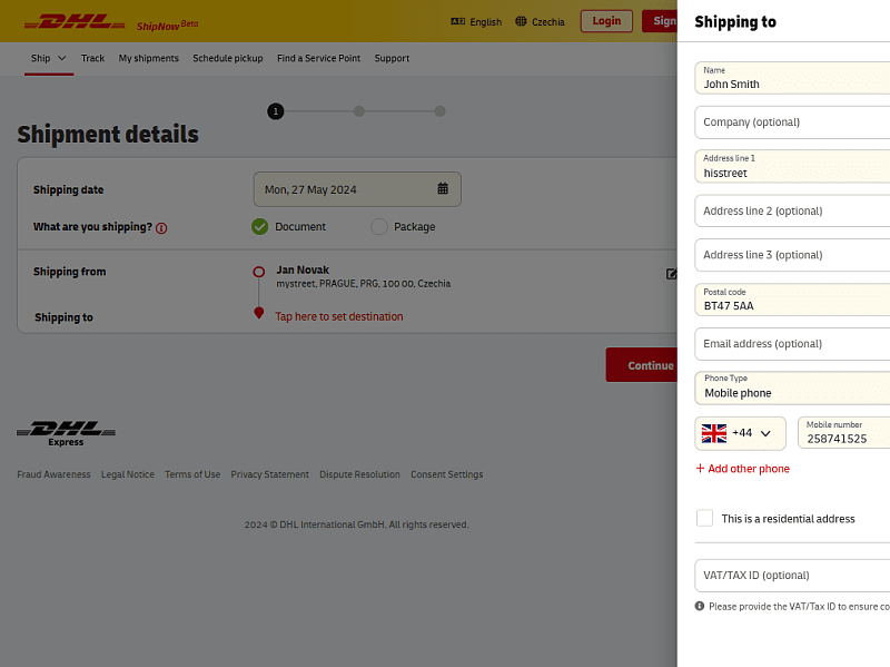 How to create a DHL shipment in DHL ShipNow | DHL SERVICEPOINT