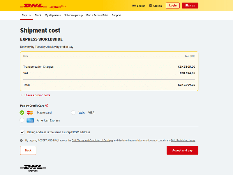 How to create a DHL shipment in DHL ShipNow | DHL SERVICEPOINT