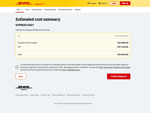How to create a DHL shipment in DHL ShipNow | DHL SERVICEPOINT